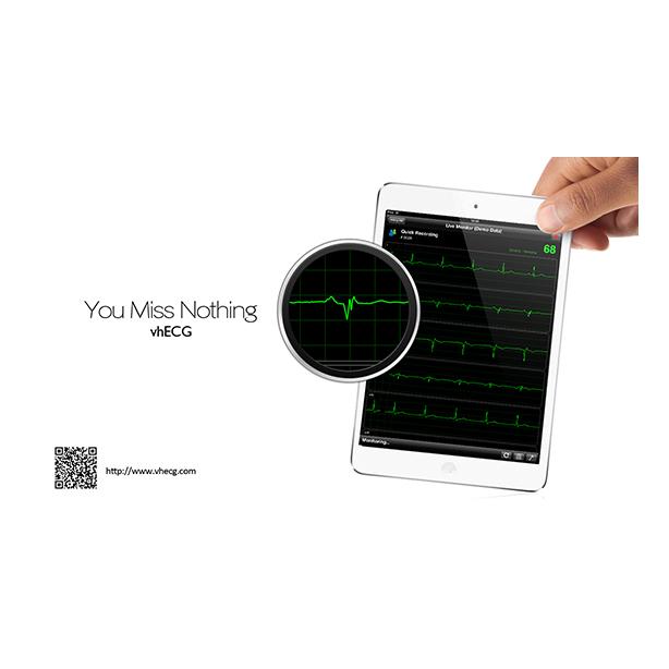 White Resting Portable Ecg Monitor With iPad 12-lead Ecg System
